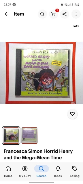 FRANCESCA SIMON HORRID Henry & the Mega-Mean Time Machine Miranda Richardson CD £2.99 - PicClick UK